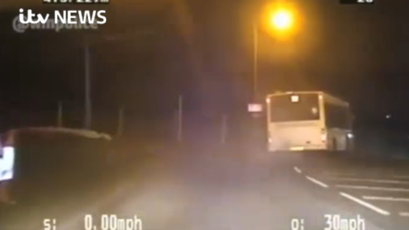 Police release footage of chase after criminals stole a bus | ITV News ...