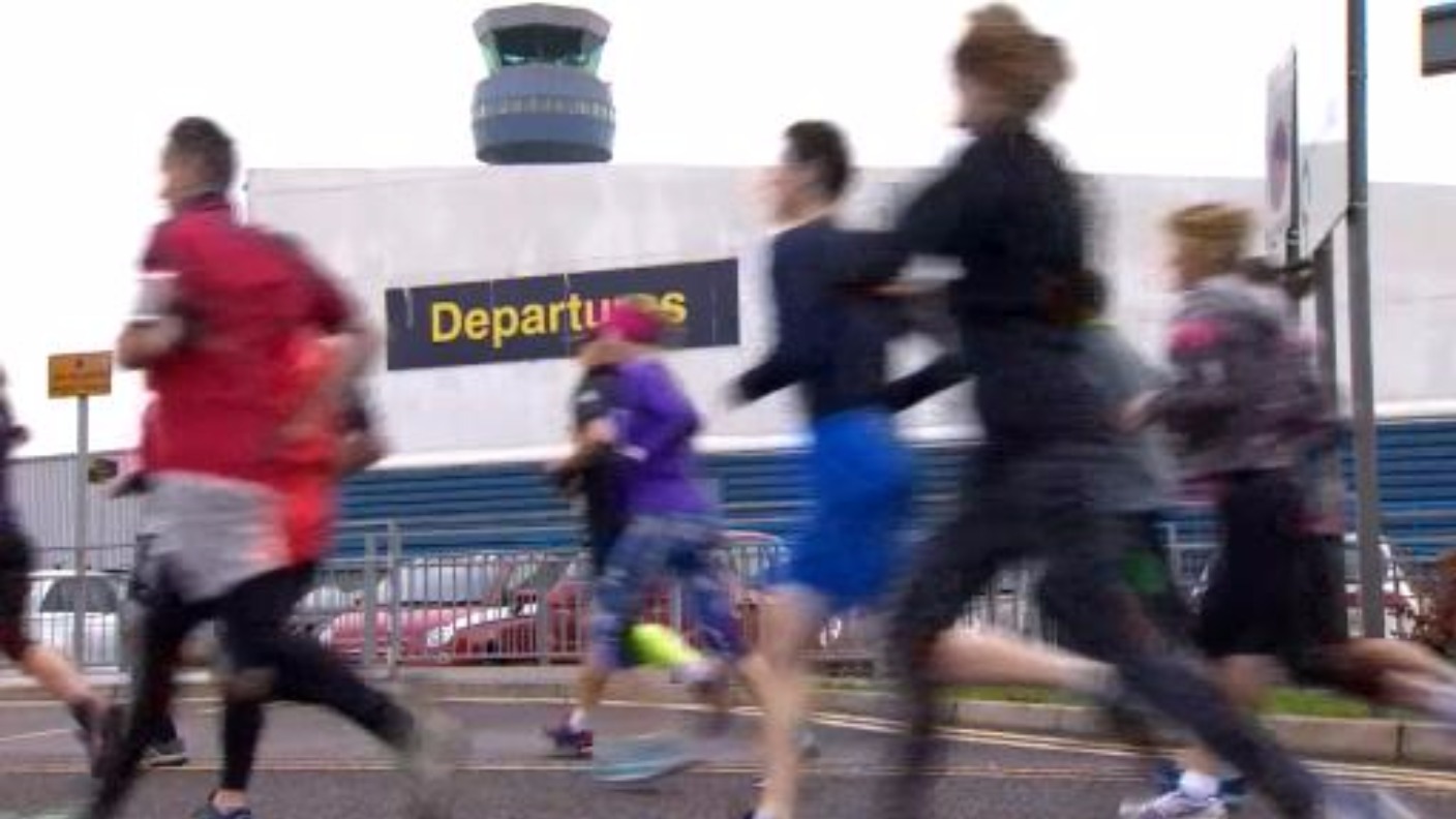 Runners check in at East Midlands Airport | ITV News Central