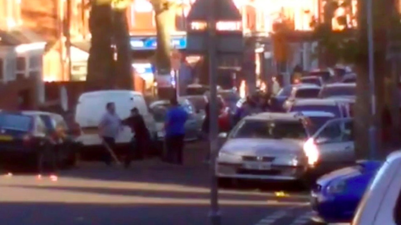 Rival gangs take over Birmingham street in mass brawl | ITV News Central