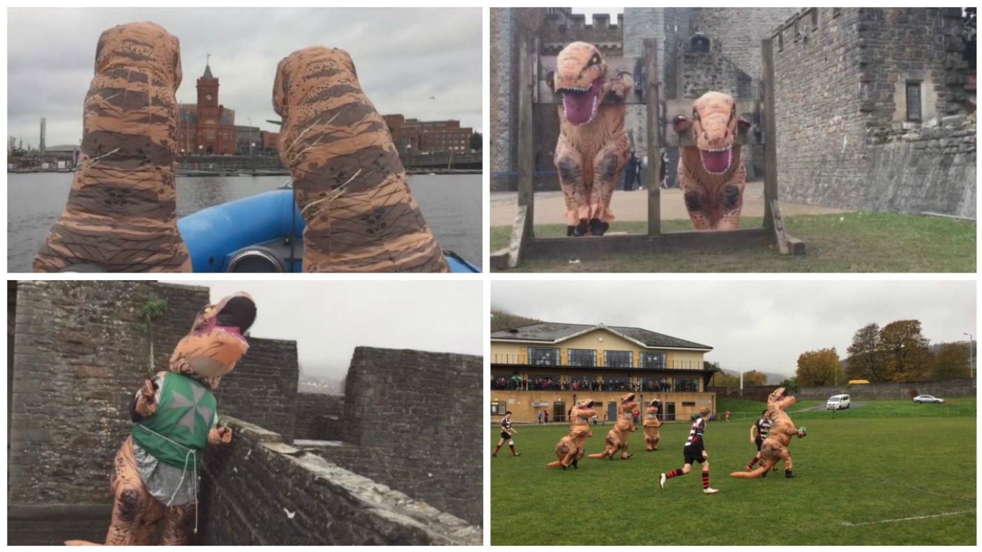 T. Rex duo spotted exploring Welsh castles, mountains and even playing ...