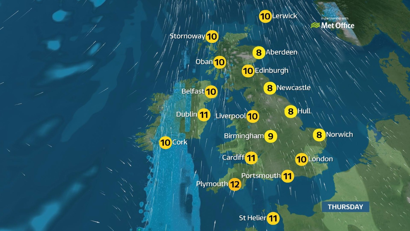 Weather: A misty start with showery outbreaks of rain throughout the ...