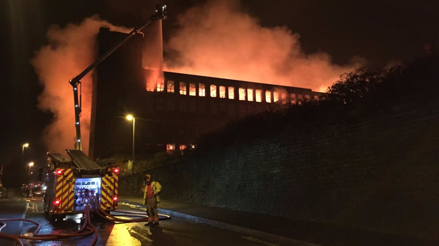 Firefighters tackle major fire at paper mill in Oldham | ITV News Granada