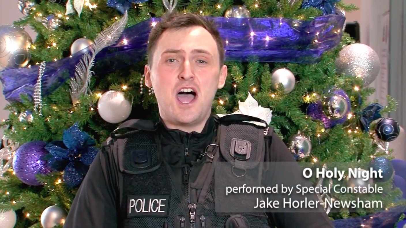 Opera singing Special Constable sings 'O Holy Night' | ITV News Granada