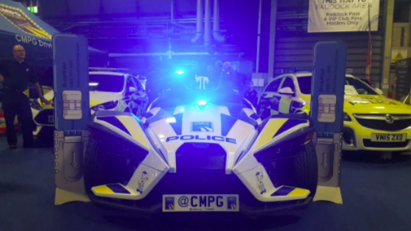 Police use 'Batmobile' style car to promote road safety | ITV News Central