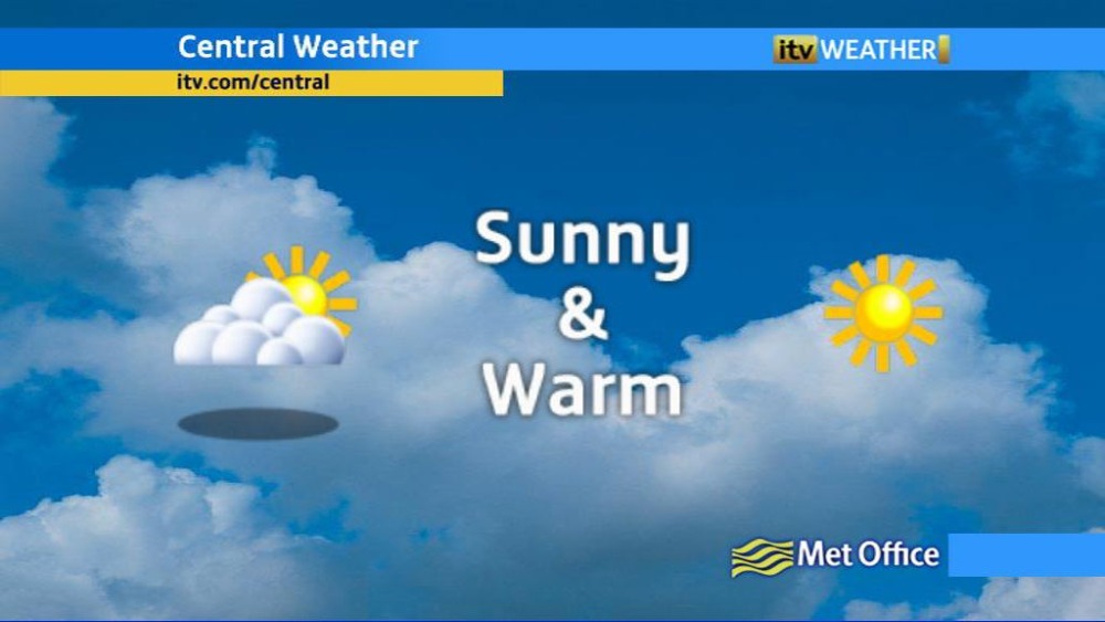 Weather sunny and warm | ITV News Central