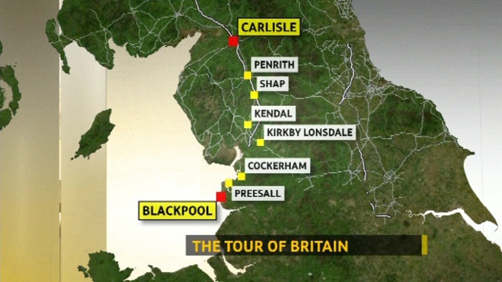 Tour of Britain moves through Cumbria | ITV News Border