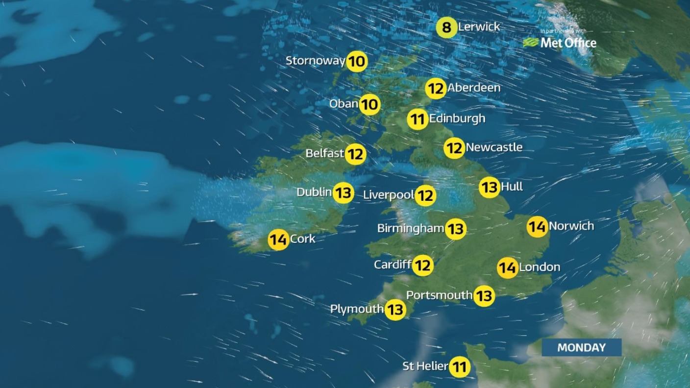 Weather: Windy and mild as temperatures reach 14C | ITV News