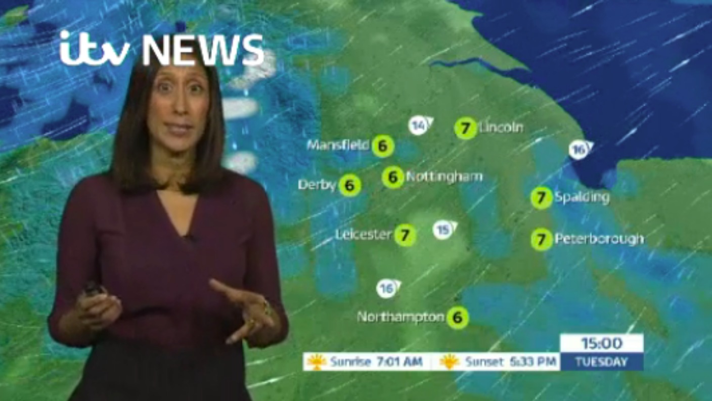 East Midlands Weather: Occasional showers of rain | ITV News Central