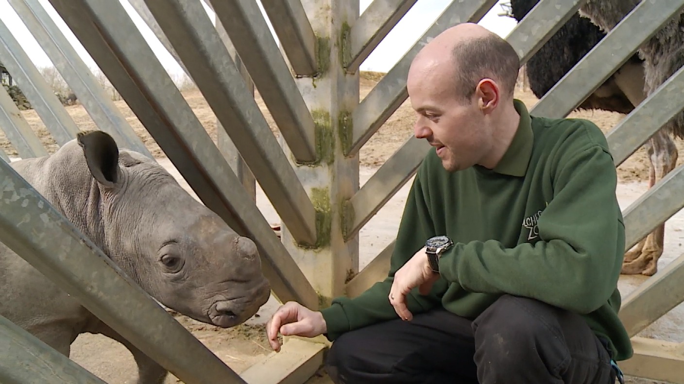 Zoo keeper sheds weight of a baby Rhino to become half the man he was ...