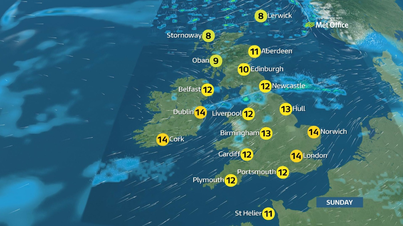 Mostly cloudy and grey, with light patchy rain | ITV News