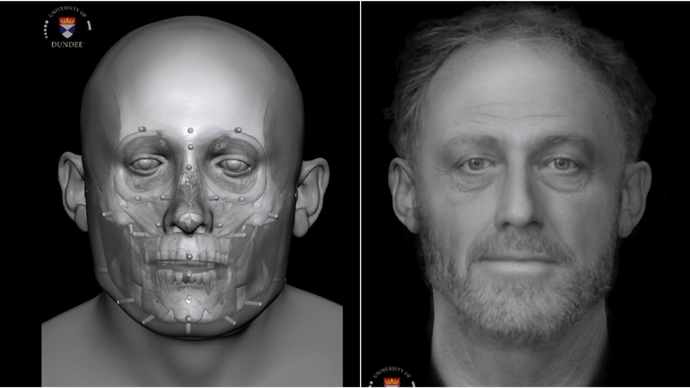 Archaeologists create computer reconstruction of skull buried in ...