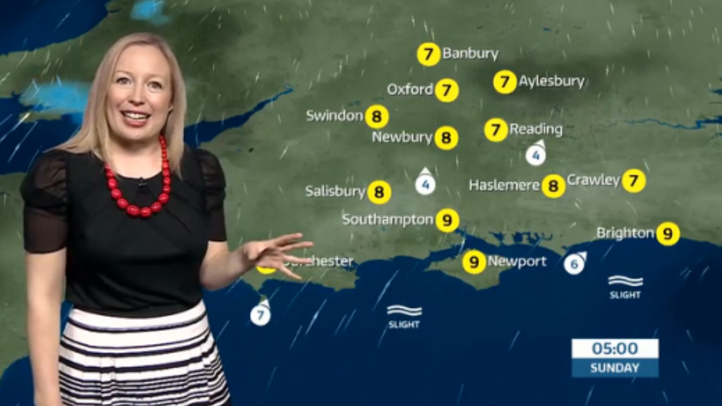 Saturday evening's weather for the west of the region | ITV News Meridian