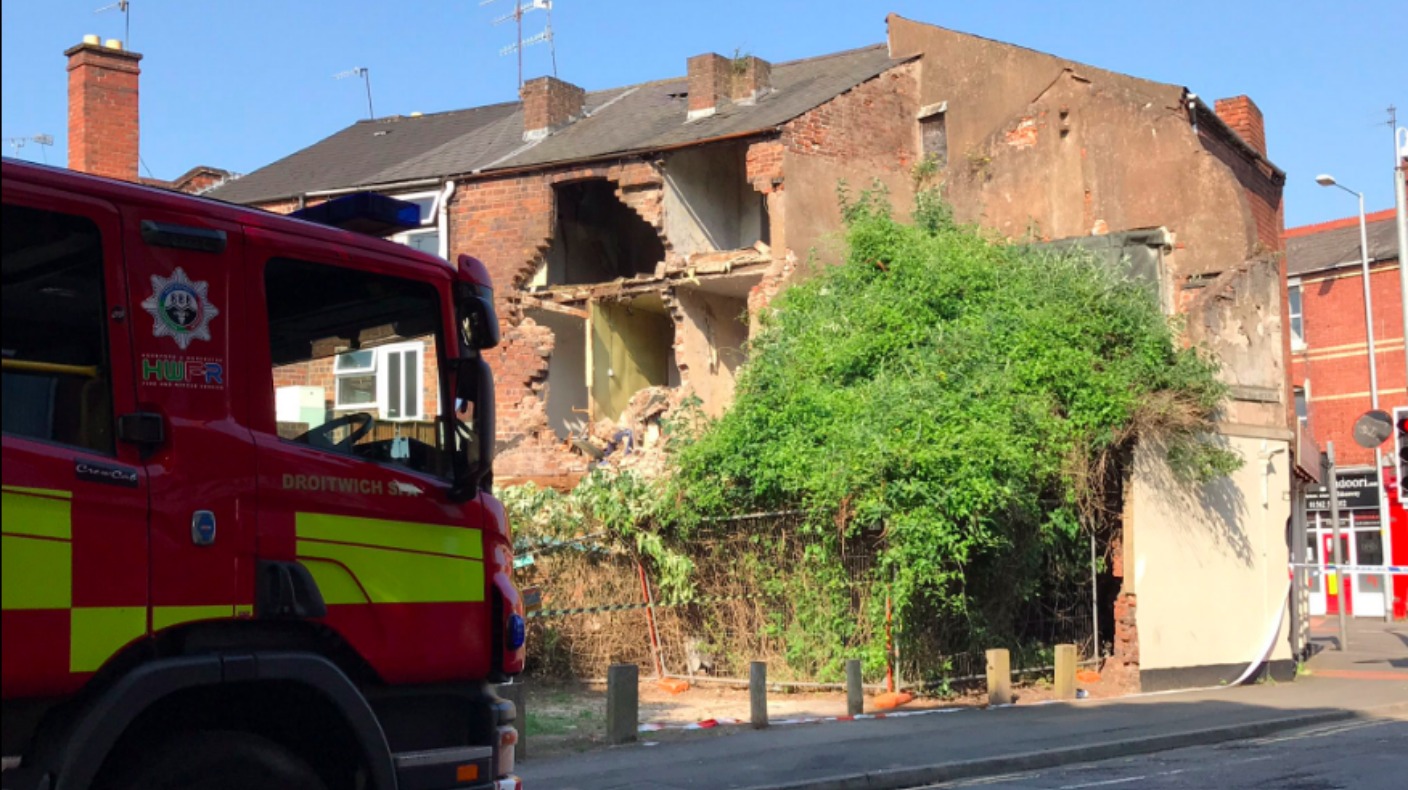 WATCH: Three storey derelict building collapses | ITV News Central