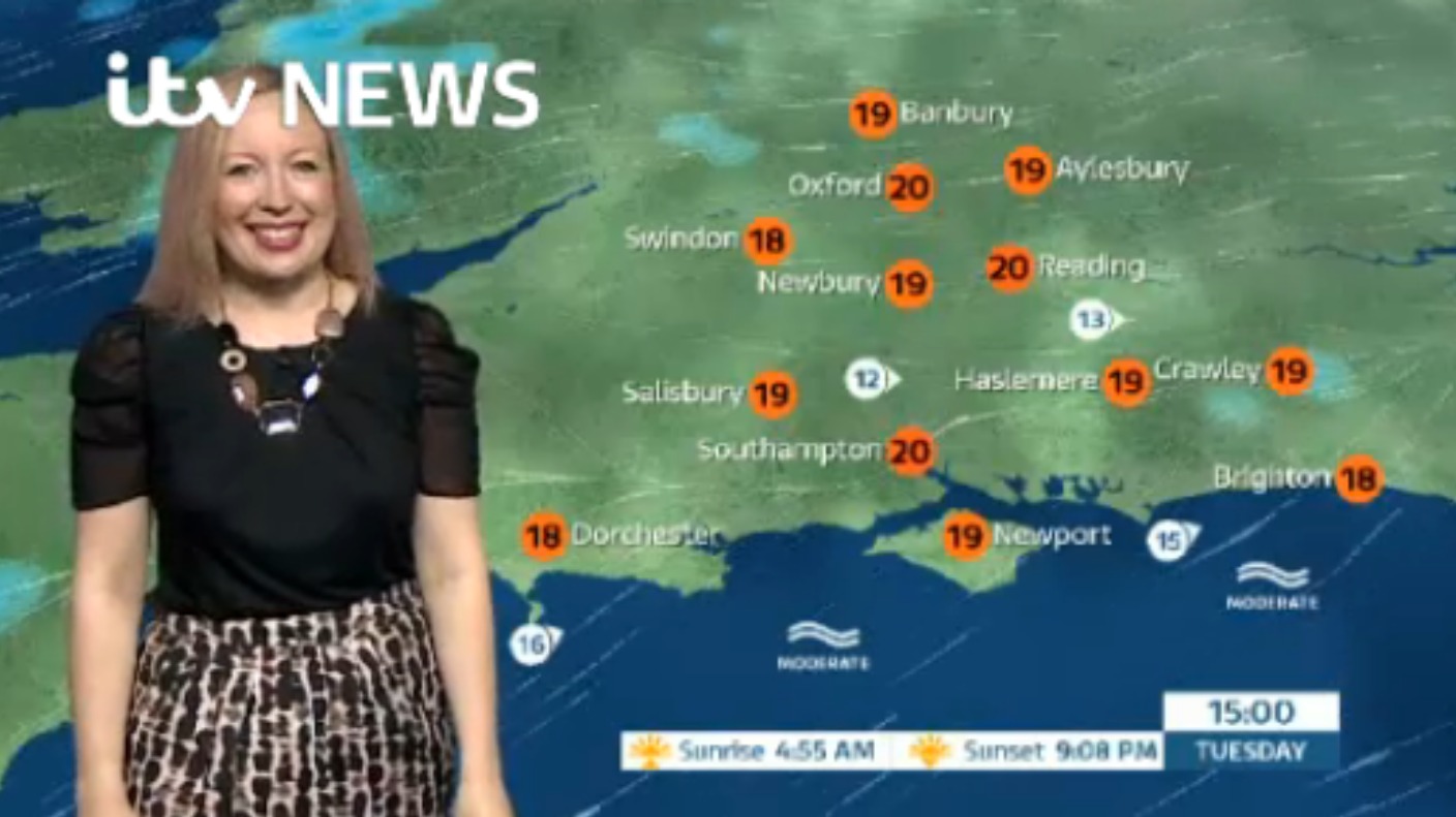 Tuesday's weather for the west of the region | ITV News Meridian