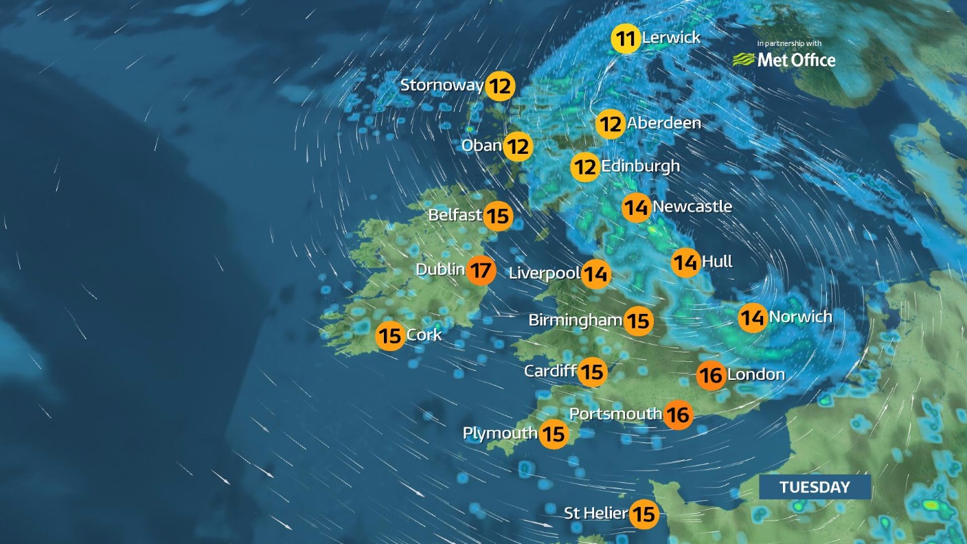 Weather: Blustery day with outbreaks of rain | ITV News