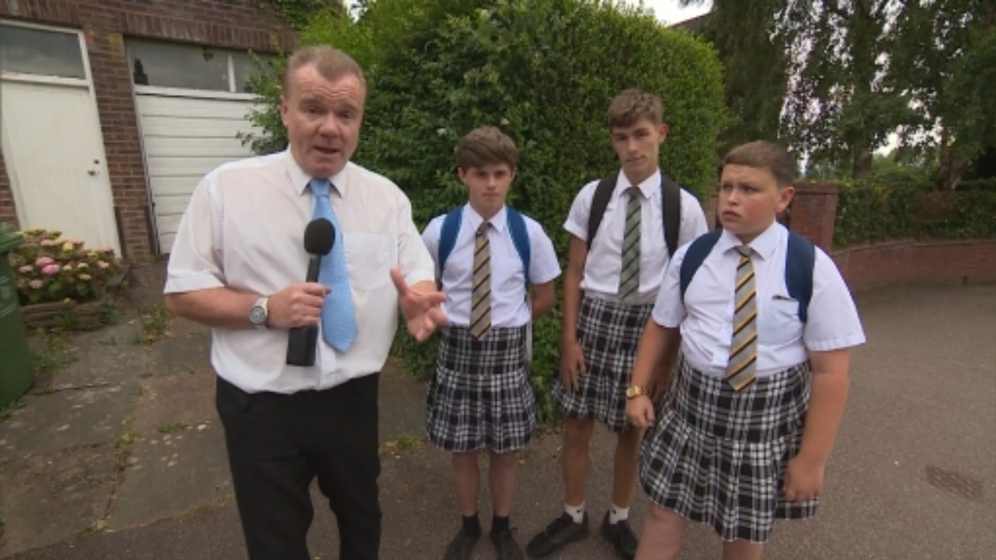Boys wear skirts to school in uniform protest | ITV News West Country
