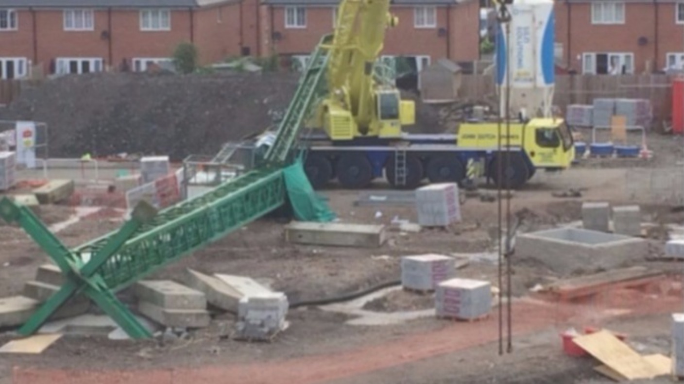 Man remains in hospital following crane collapse | ITV News Central