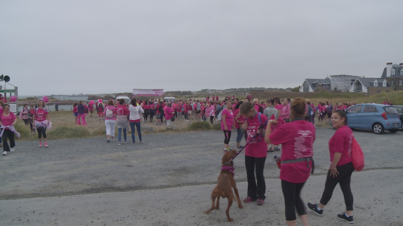 Guernsey women dress in pink for charity walk | ITV News Channel