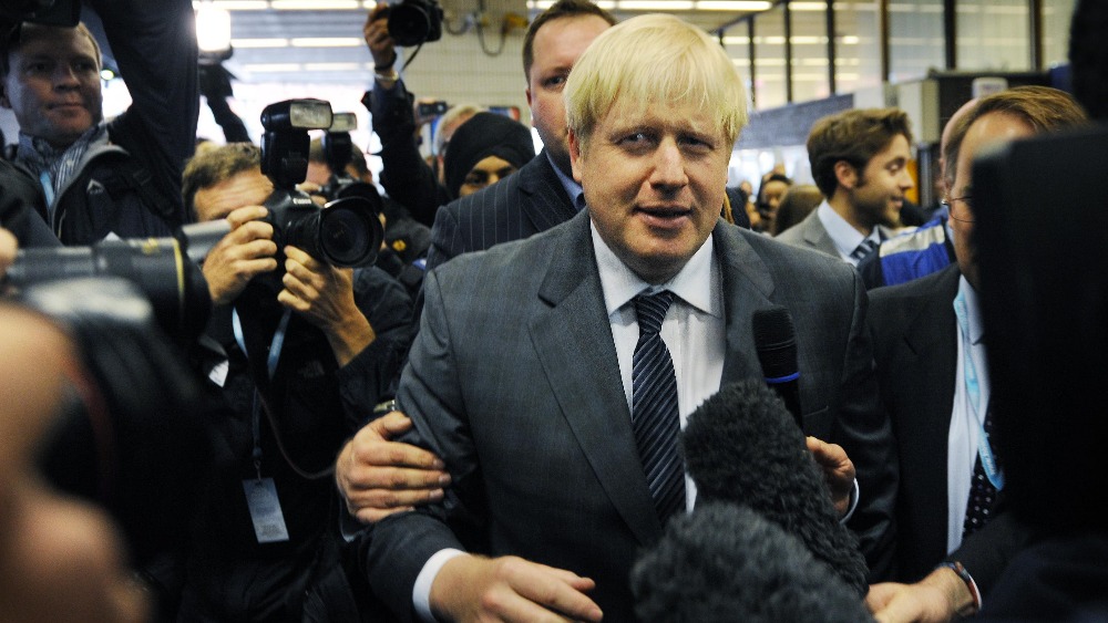 Birmingham loves Boris - the Mayor is mobbed on arrival at Tory Party ...