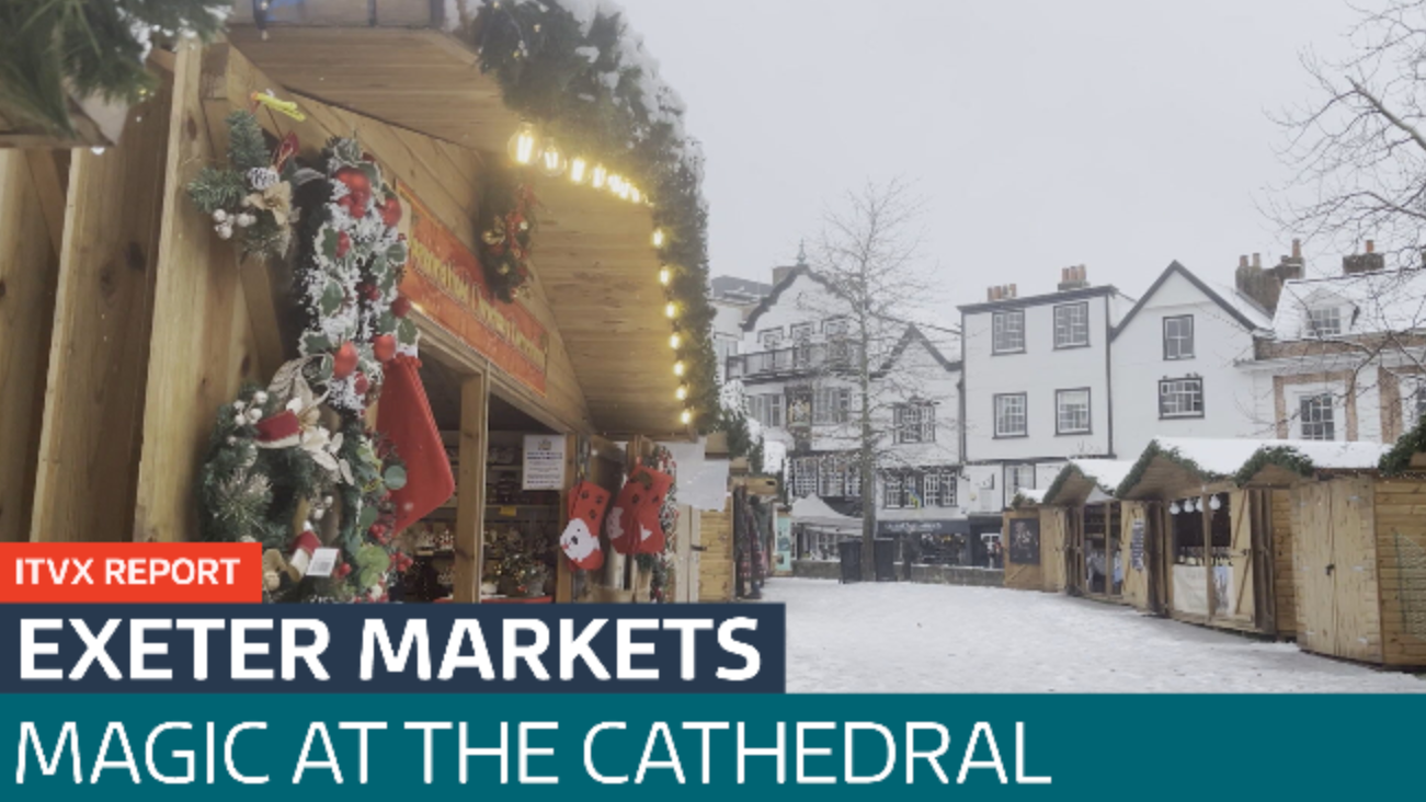 Feeling festive at Exeter Cathedral Christmas Market - Latest From ITV News