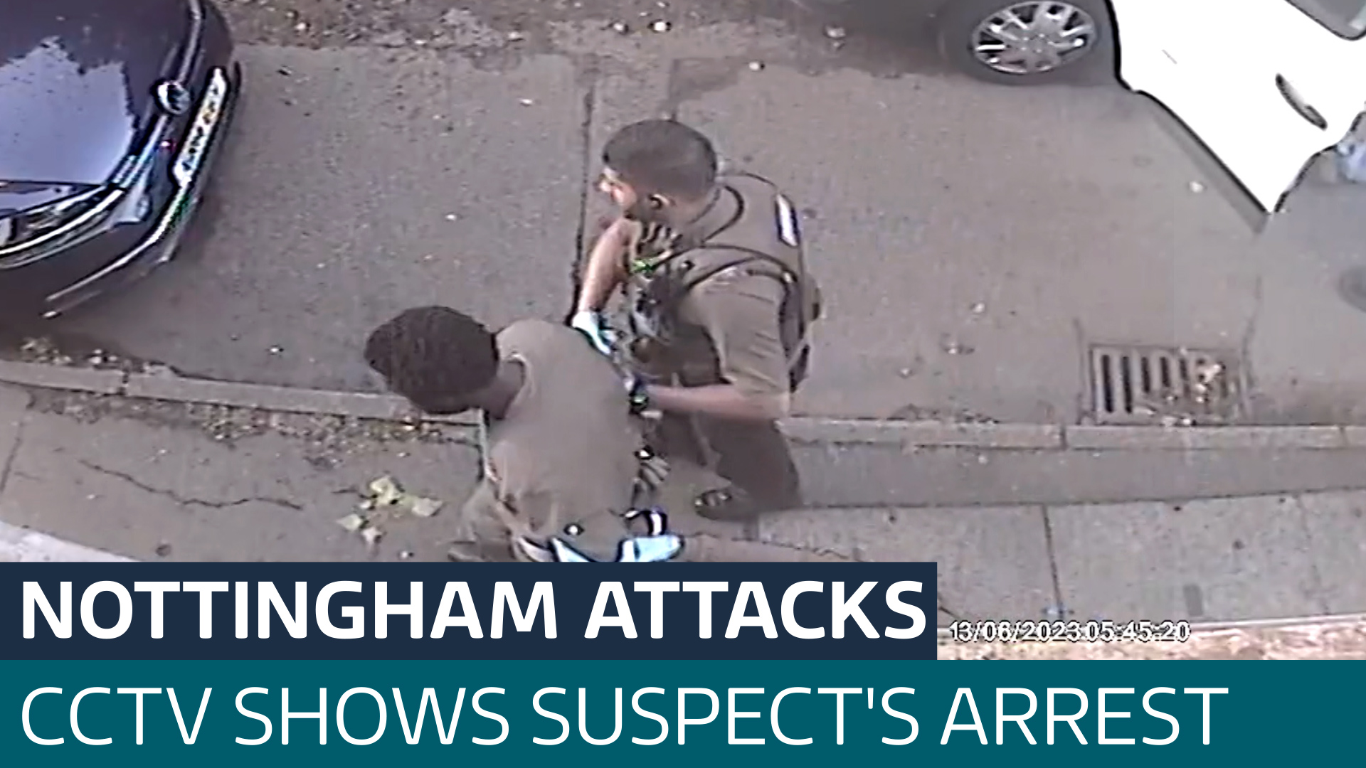 CCTV footage shows moment Nottingham attack suspect was arrested by ...