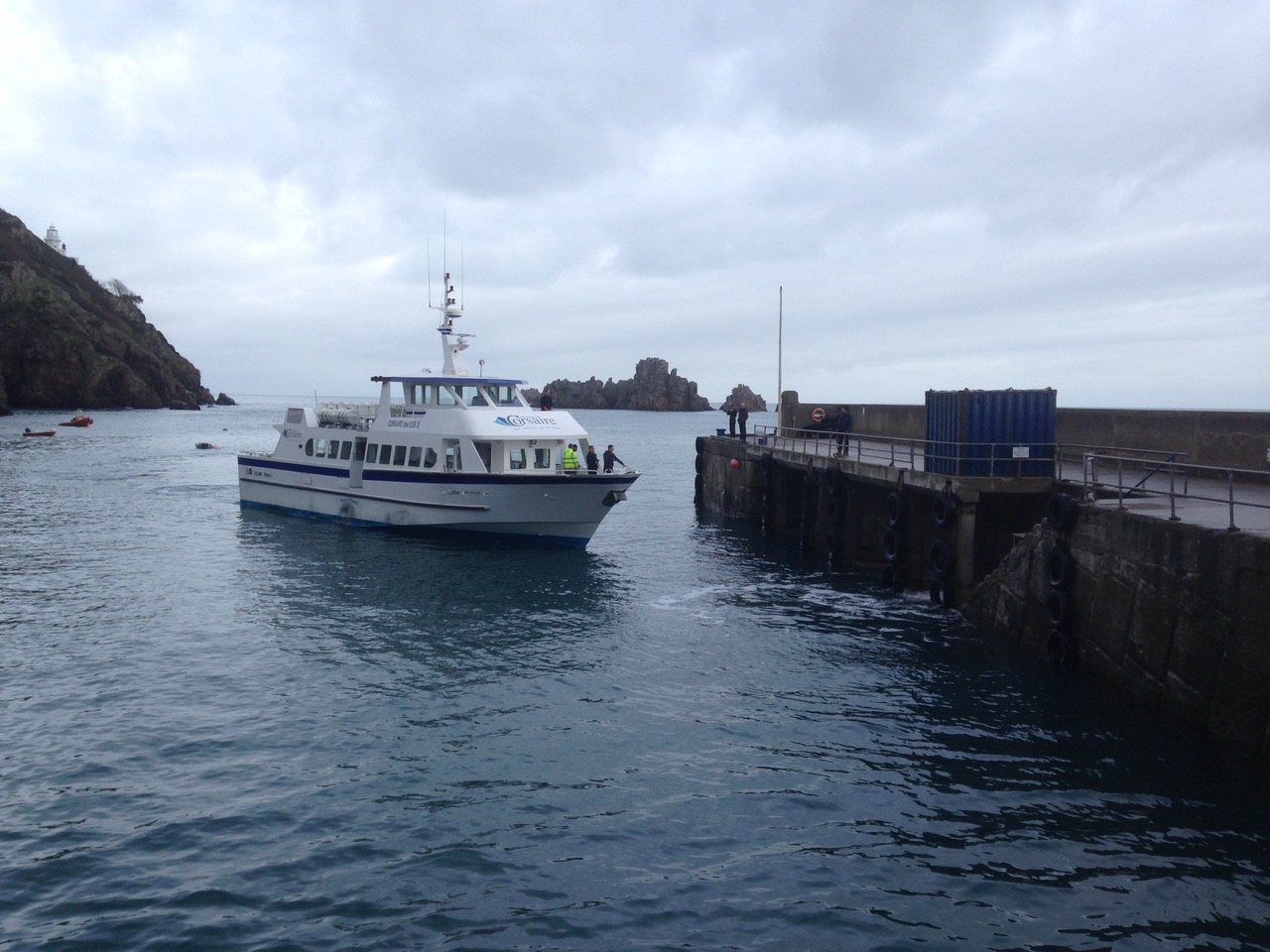 Sark's new ferry makes first visit to the island | ITV News Channel