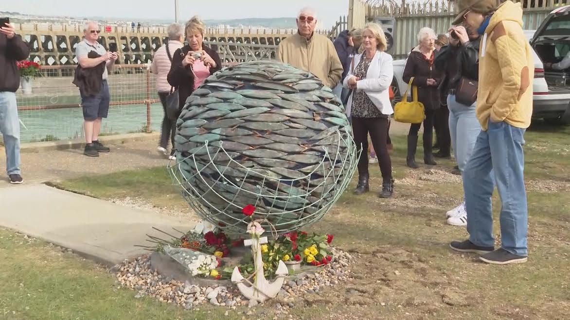 Memorial unveiled to honour fishermen who lost their lives at sea | ITV ...