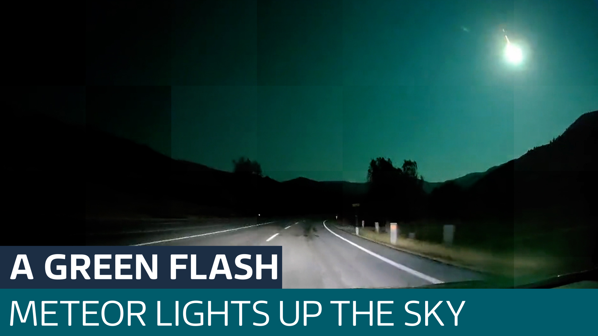 Incredible sight of meteor streaking across sky caught on camera in ...