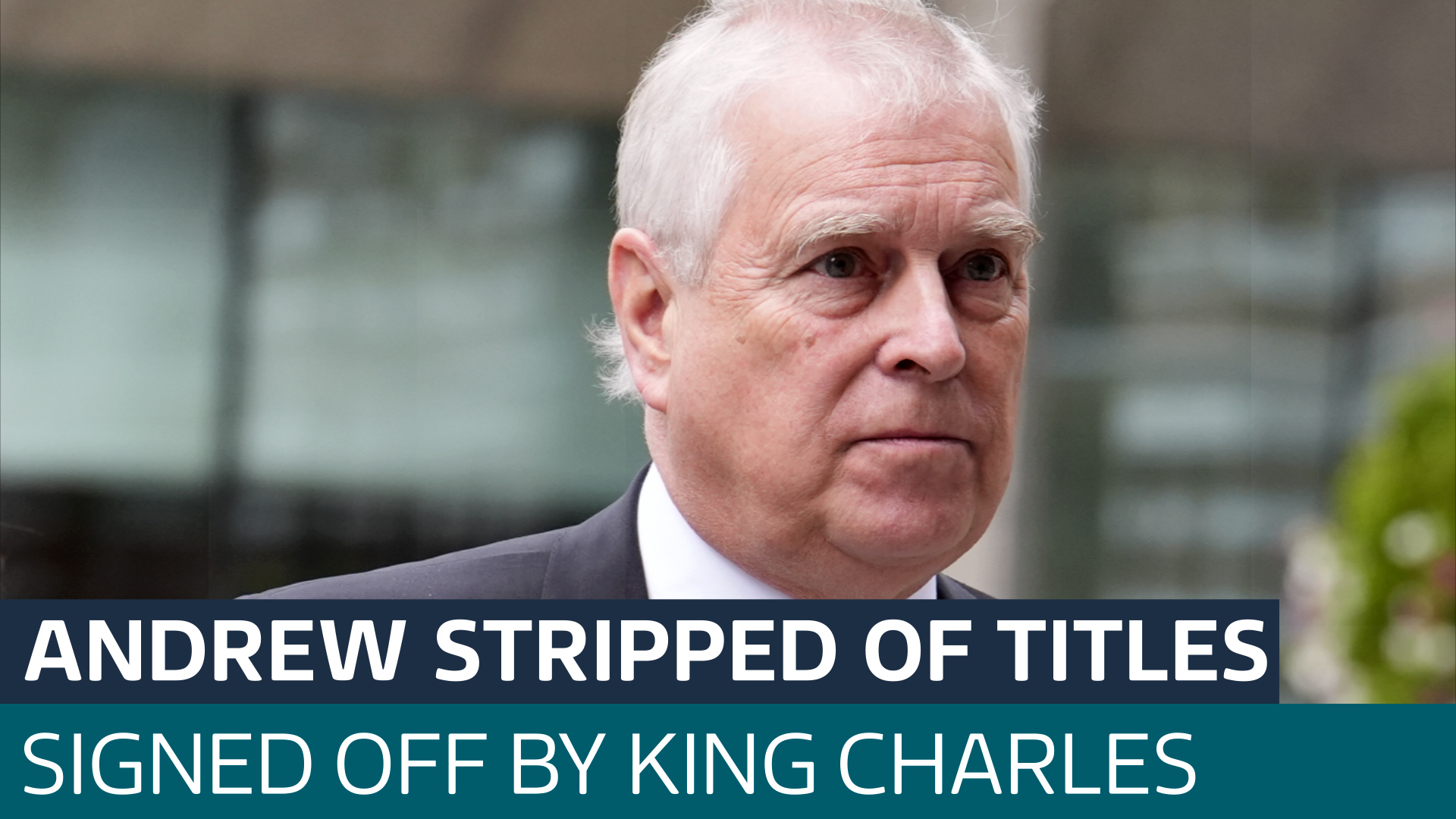 King Charles officially strips Andrew of his titles - Latest From ITV News