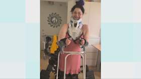 Melanie Hartshorn, from Cramlington, spent her life lying down due to a ...