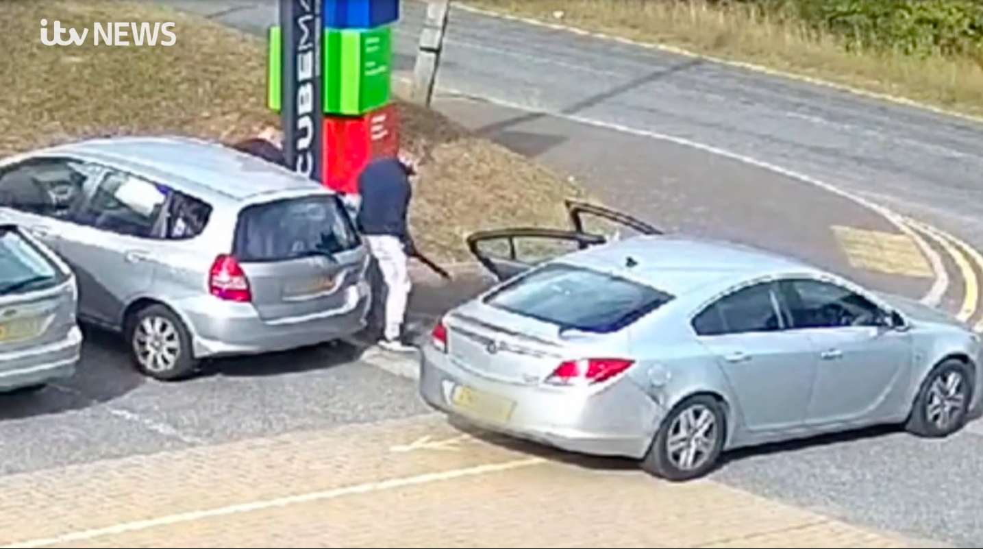 Watch the moment a catalytic converter is stolen from a car as number ...