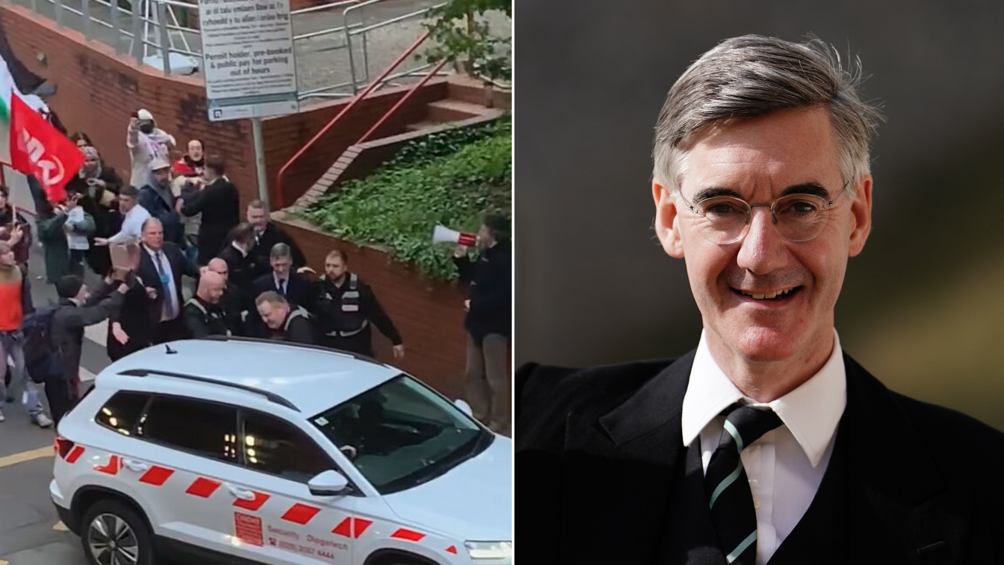 Protestors condemned after 'harassing' Jacob Rees-Mogg at Cardiff ...