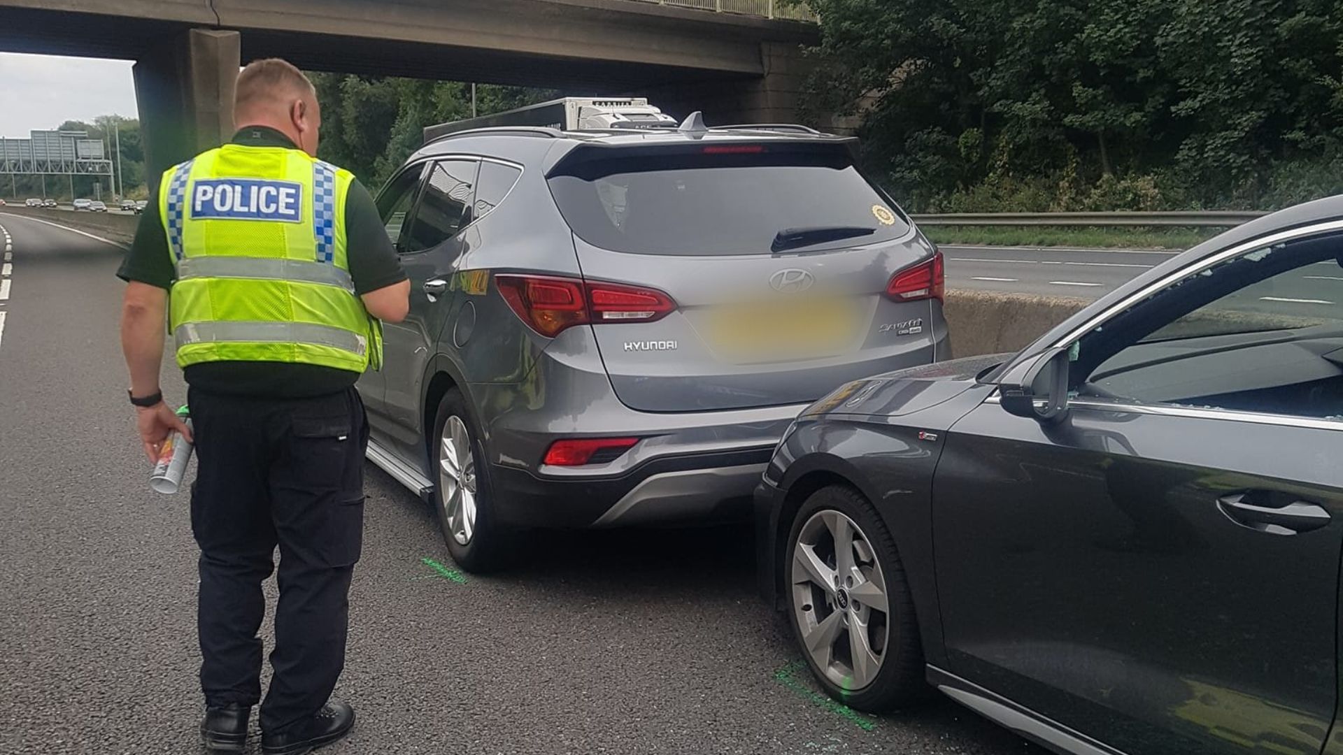 Motorist uses own car to stop vehicle on M62 near Leeds after driver ...