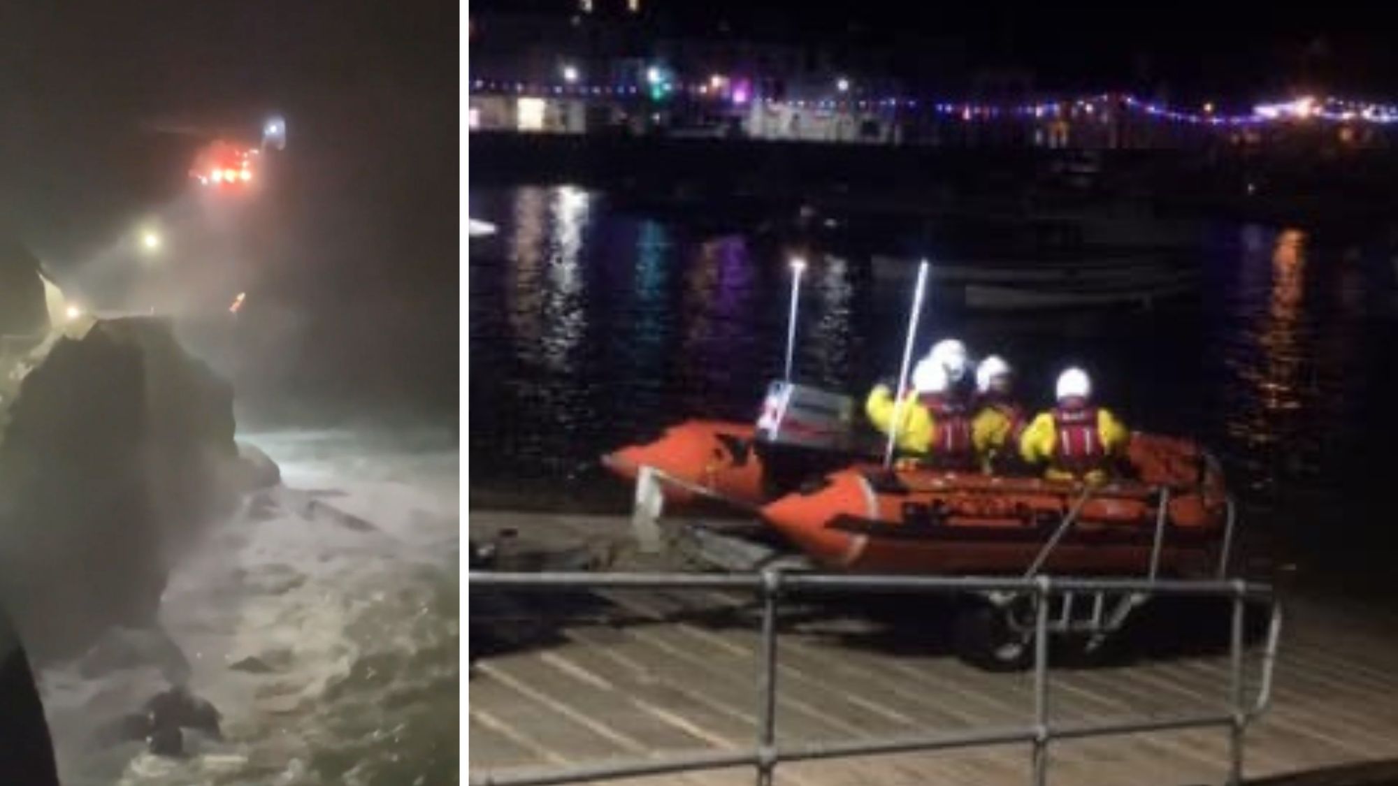 Moment drowning angler saved from 'incredibly rough' seas | ITV News ...