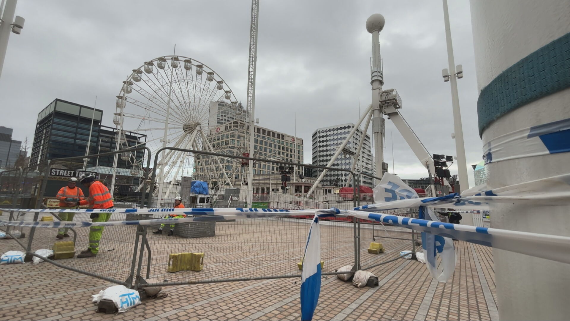 Pair arrested after Christmas fairground ride 'crashed to the ground ...