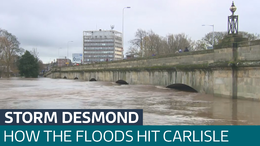 How Storm Desmond hit Carlisle: archive footage - Latest From ITV News