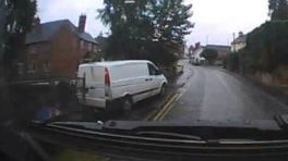 Dashcam footage captures moment impatient van driver veers off road ...