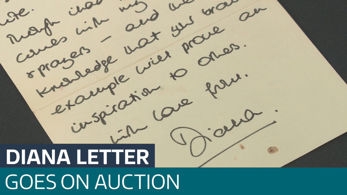 Letter written by Princess Diana is going under the hammer - Latest ...
