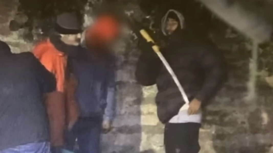 CCTV video shows man pulling samurai sword and machete from his ...