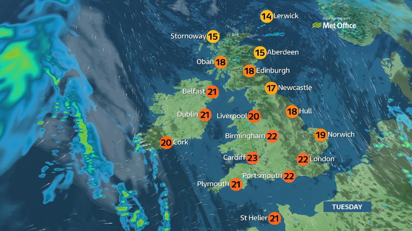 Weather: Fine and warm for many today, before rain arrives tonight ...