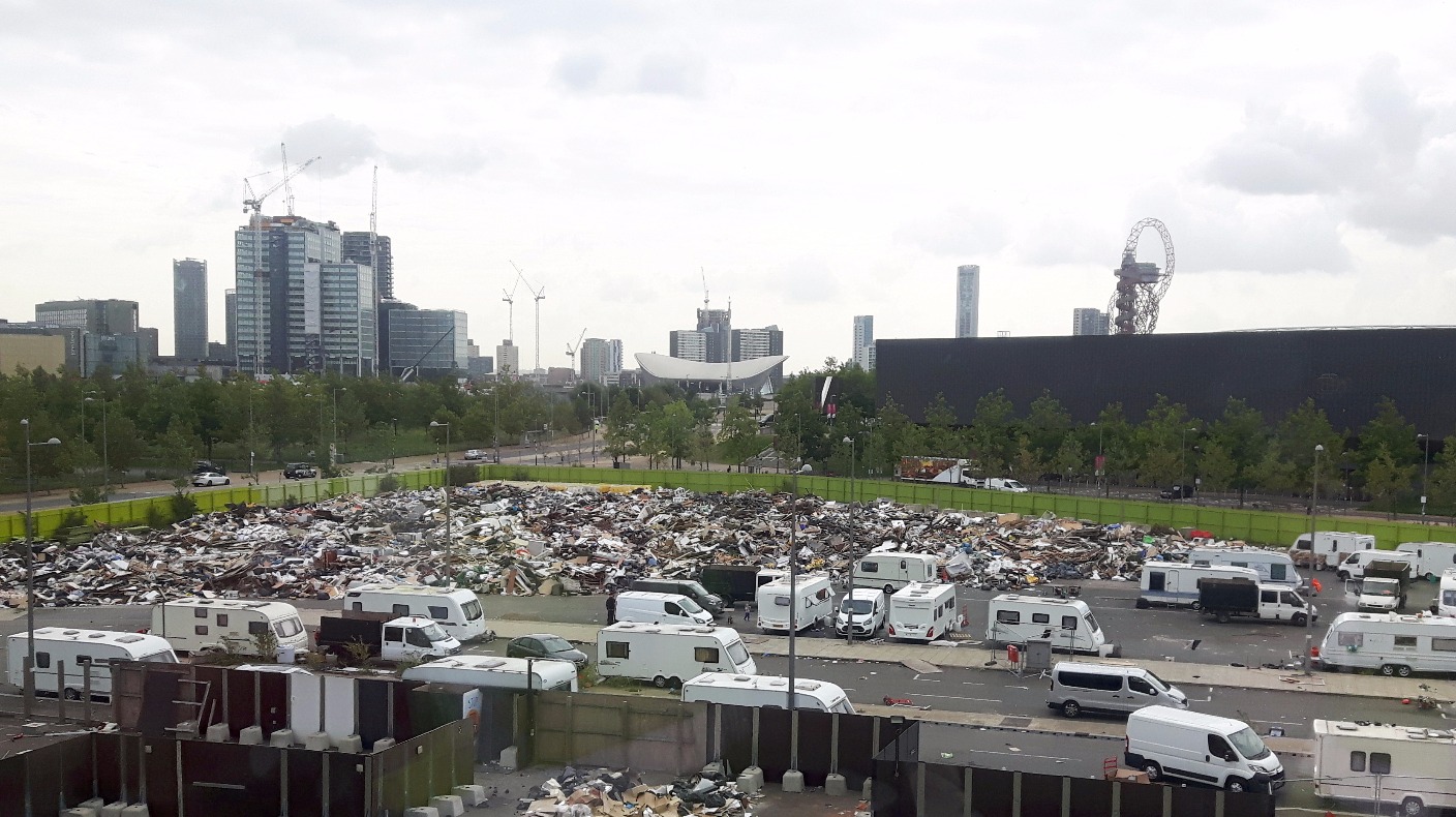 Tonnes of waste dumped in shadow of Olympic Stadium | ITV News London
