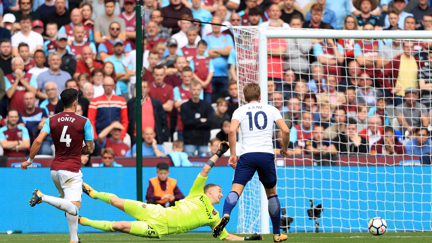 Harry Kane's double was enough to see off a spirited fight back from ...