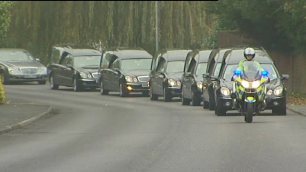 Hundreds at funeral of Harlow fire family | ITV News Anglia