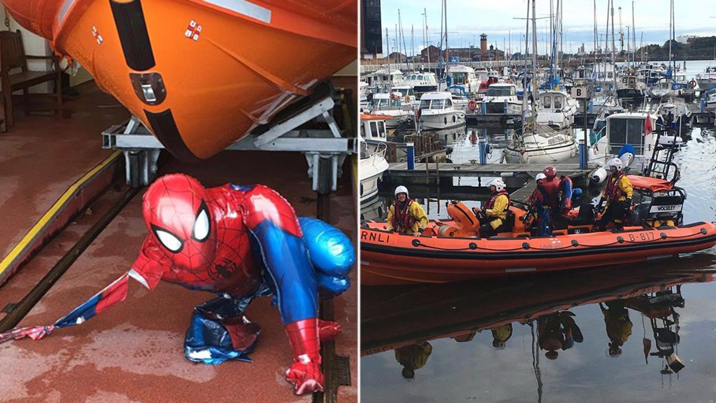 Spider-Man balloon sparks sea rescue operation | ITV News