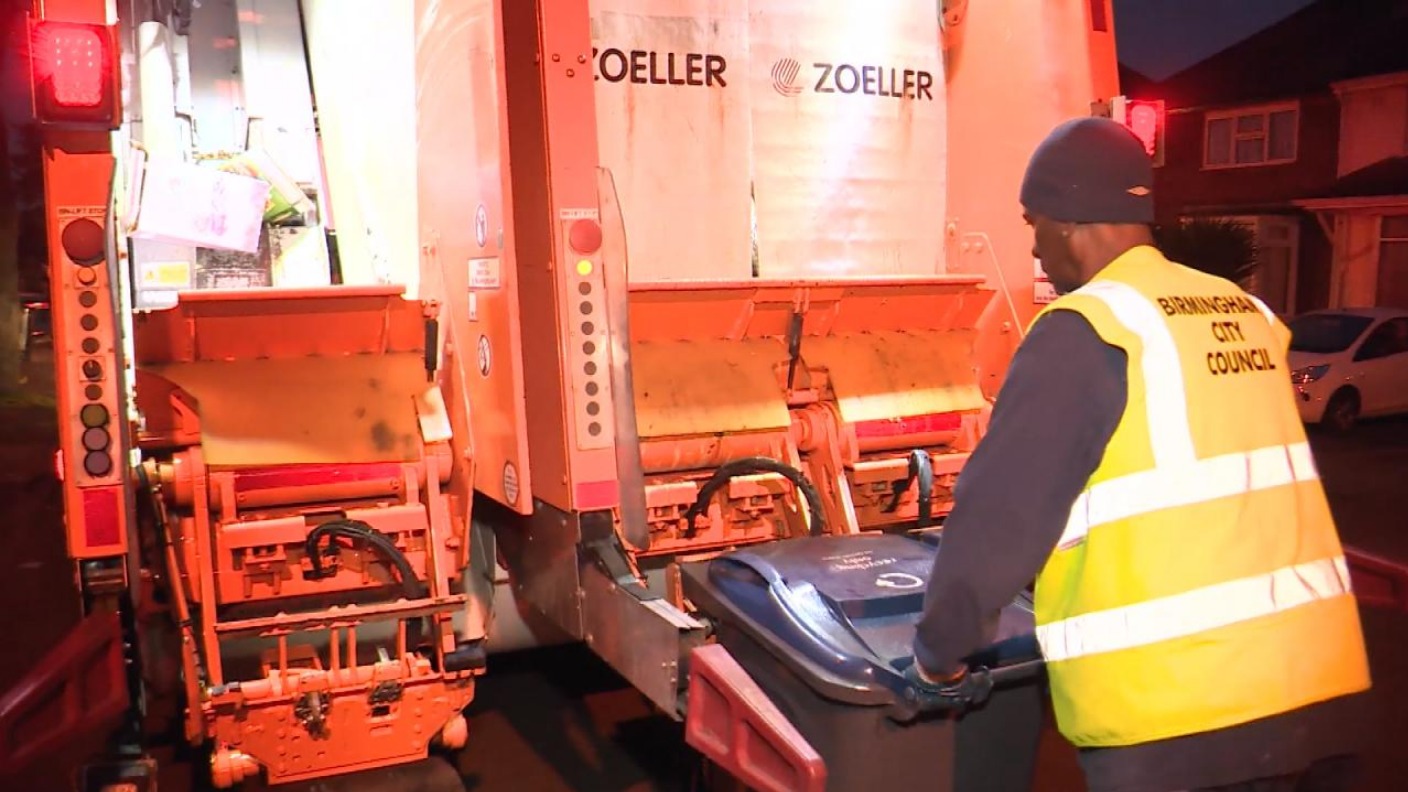 Bin workers say it is 'fantastic' to be back | ITV News Central