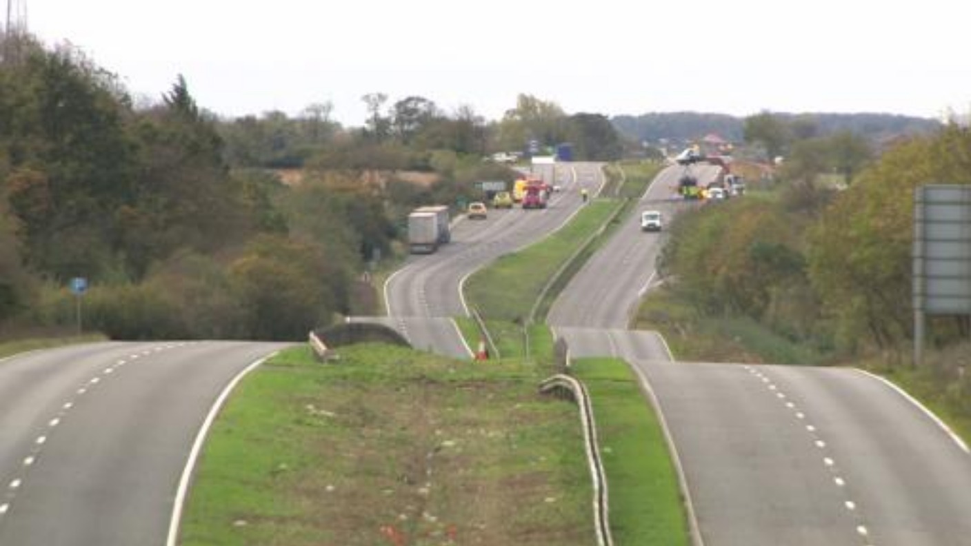 A1 to remain closed until this evening after serious collision | ITV ...