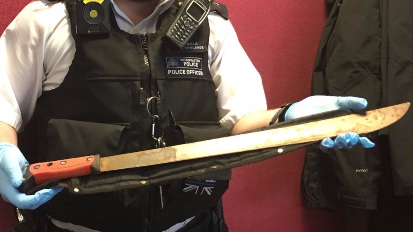 Machete longer than a man's arm seized by police | ITV News London