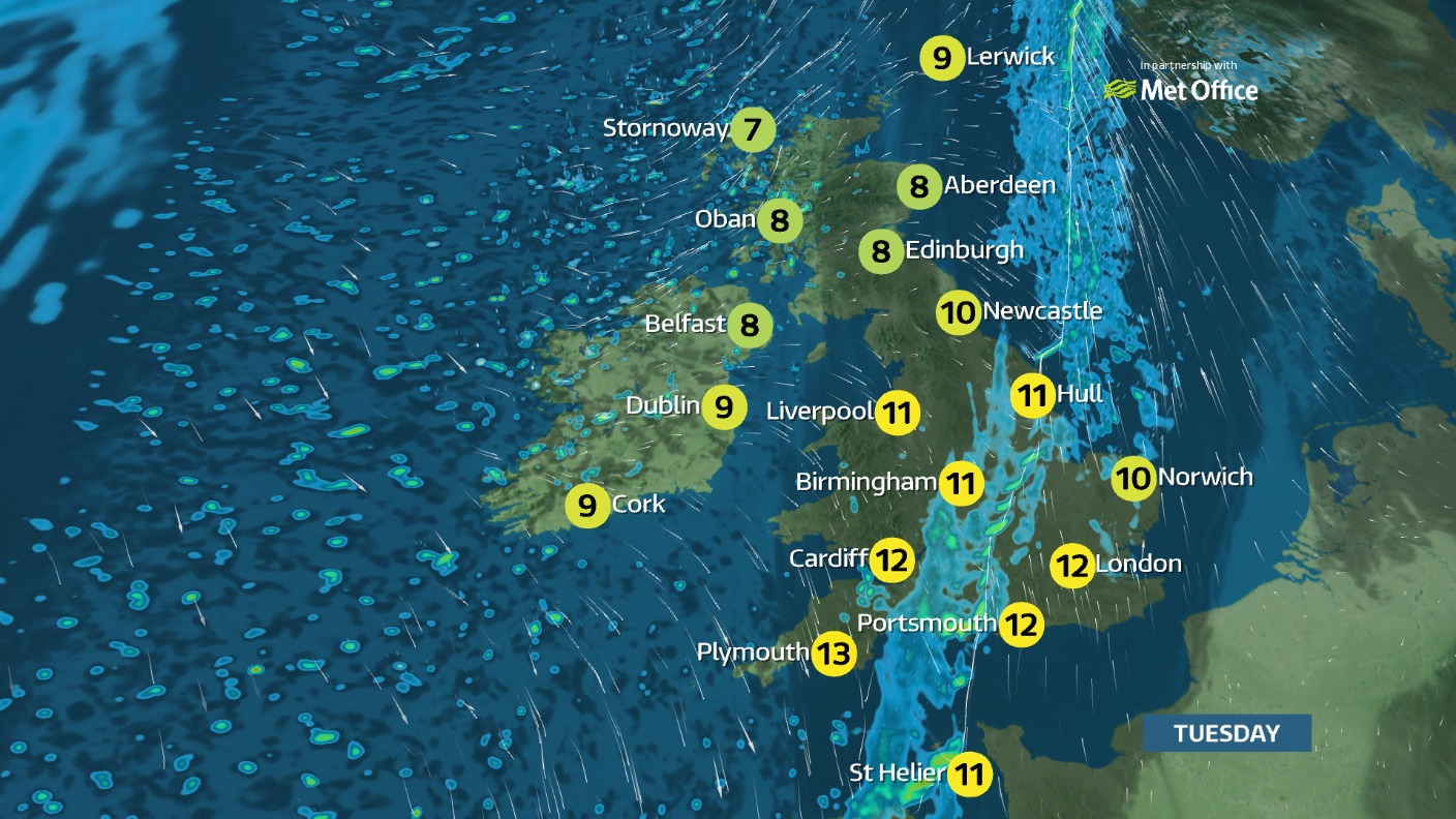 Weather: Wet and windy across northern and western areas with heavy ...