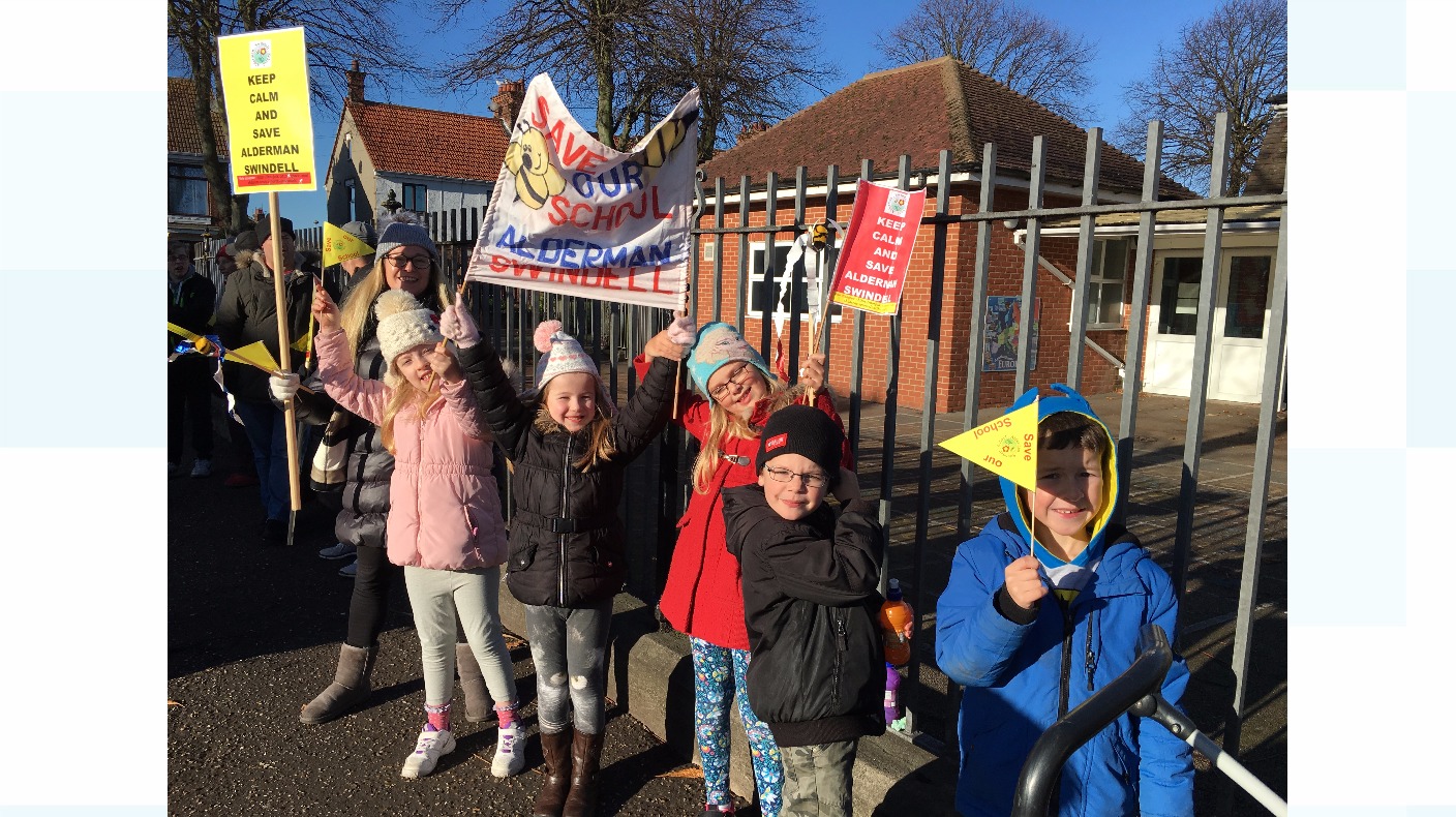 Pupils peaceful protest to stop school shutting | ITV News Anglia