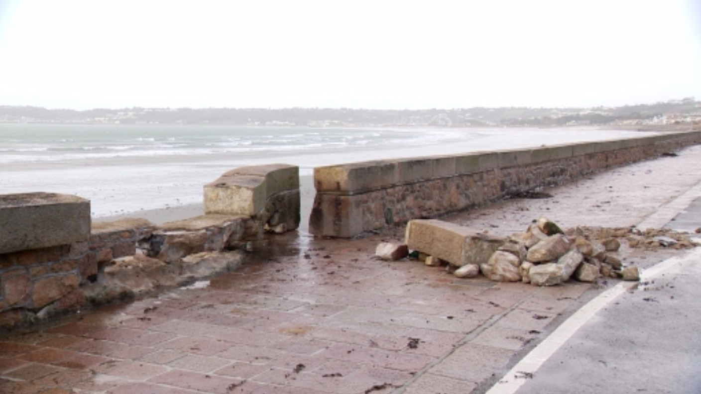 Jersey sea wall collapses | ITV News Channel